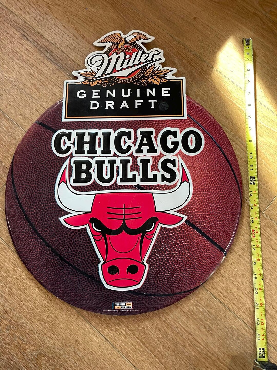 1997 Chicago Bulls Miller Genuine Draft Metal Fan Sign - Etsy
