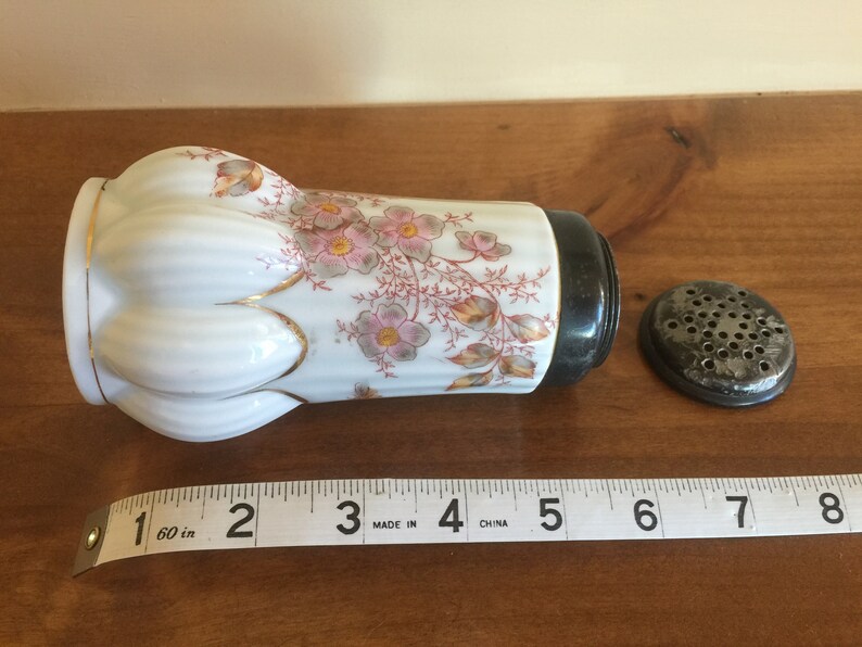 Antique Sugar Shaker Muffineer Victorian Hand Painted Dragonfly ...