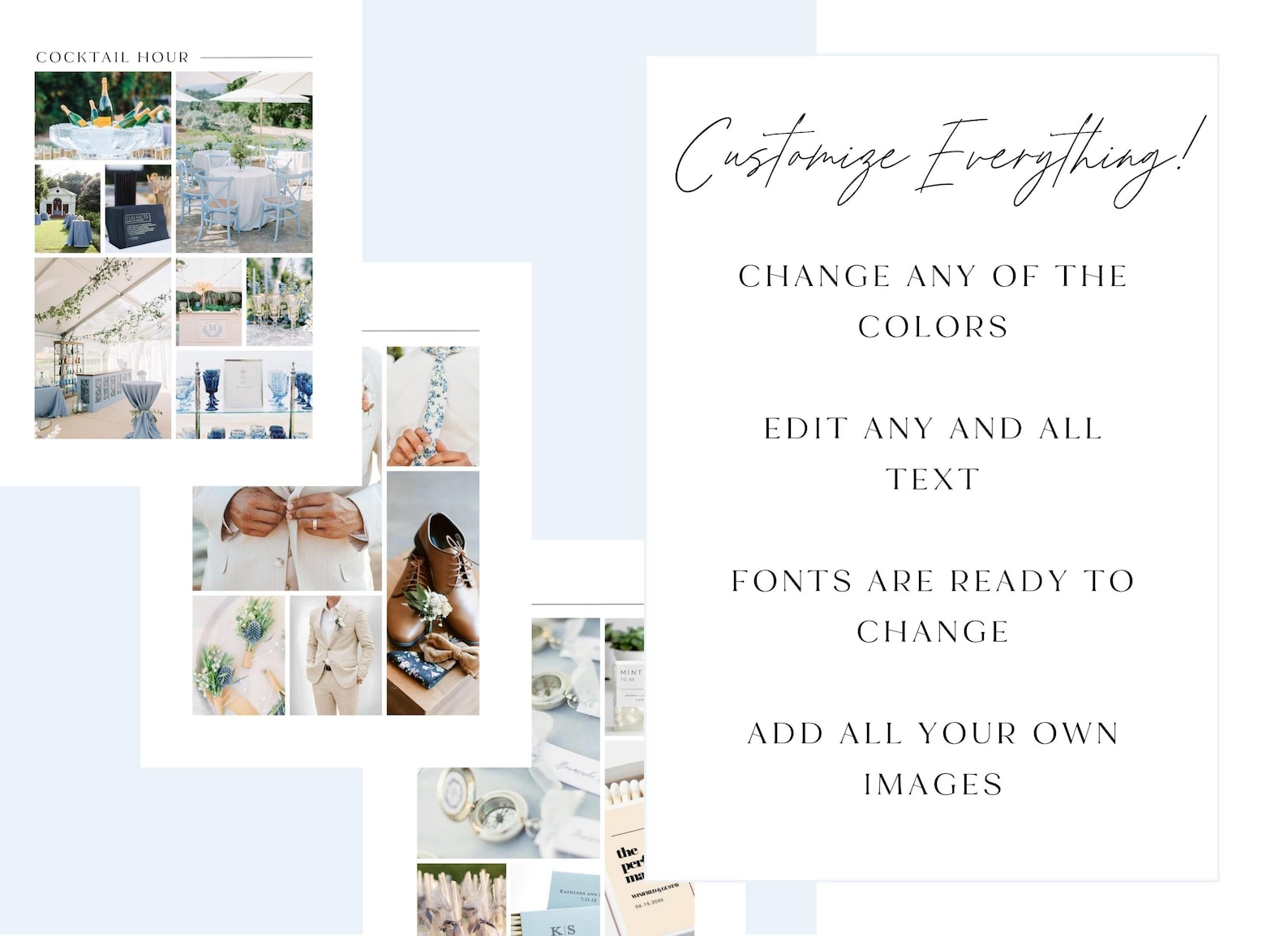 Wedding Mood Board Template Digital Wedding Planner Template Wedding ...
