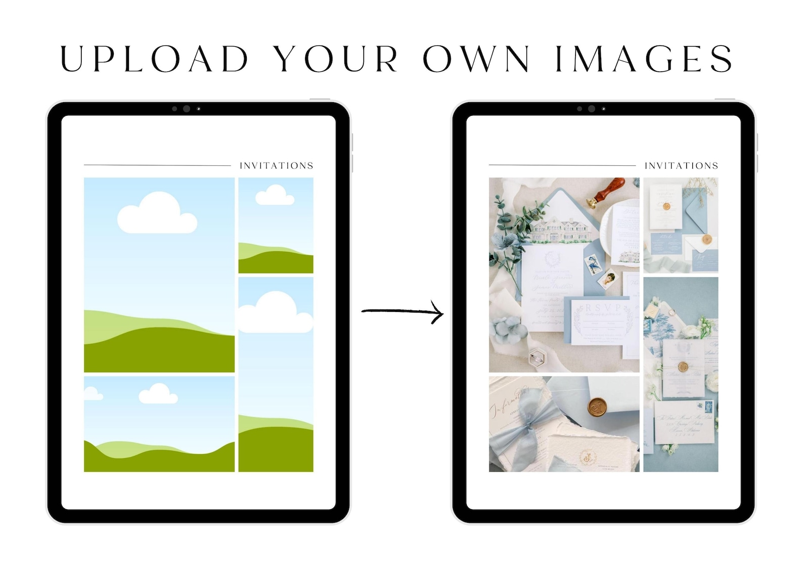 Spring Wedding Mood Board Template: Editable Canva Design (digital ...