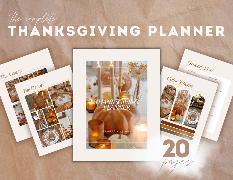 Thanksgiving Printable Planner | Thanksgiving Planner | Editable ...