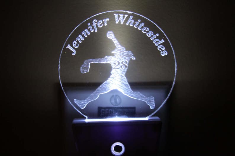 Personalized Softball Pitcher Night Light - Etsy