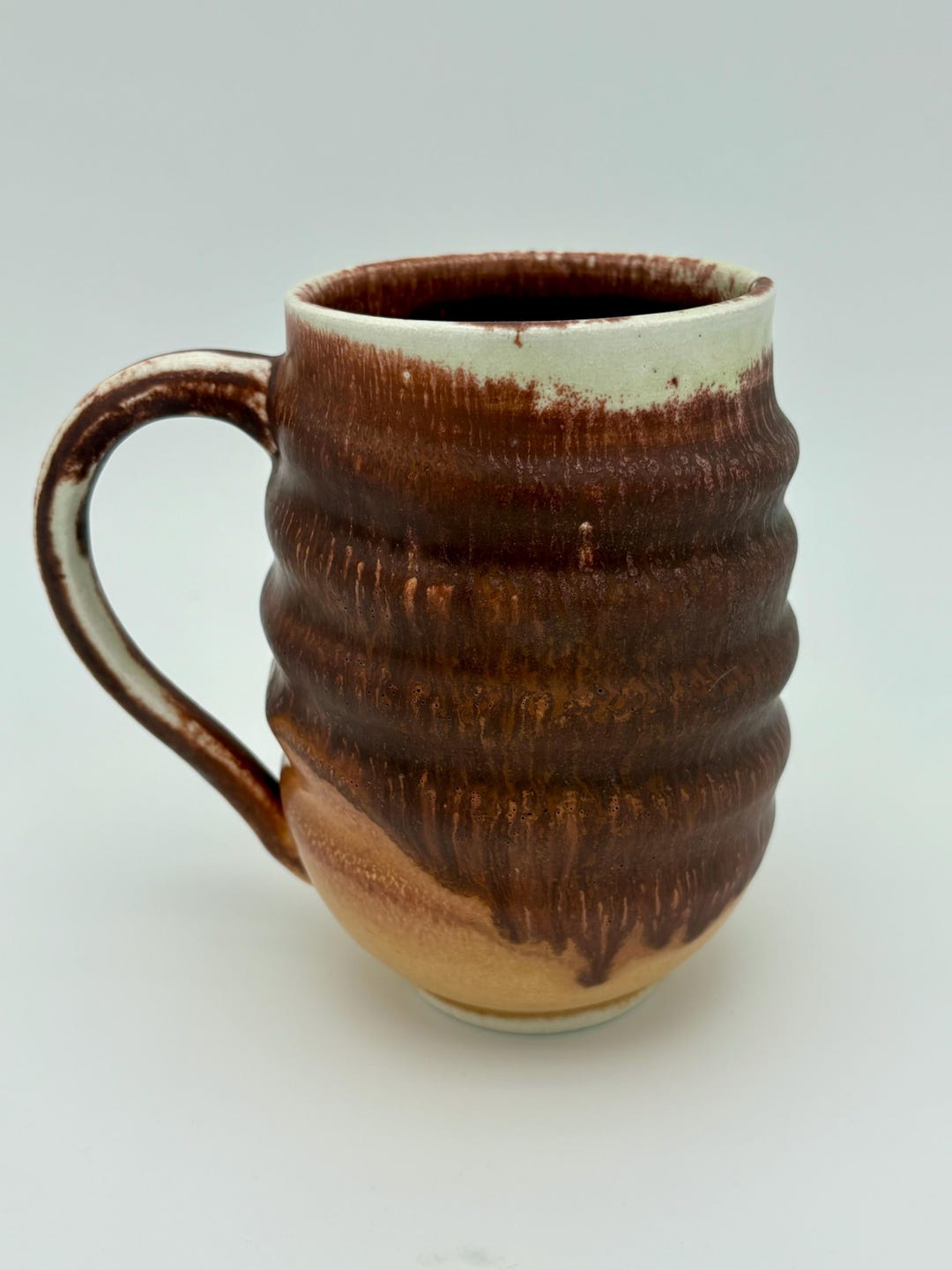 Large Mug Drippy Brown - Etsy