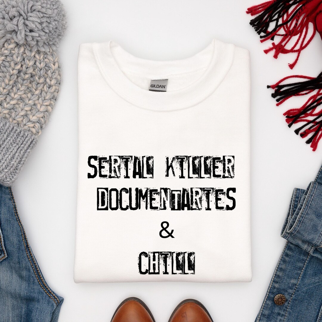 Serial Killer Documentaries Cozy Crewneck, True Crime Sweatshirt ...