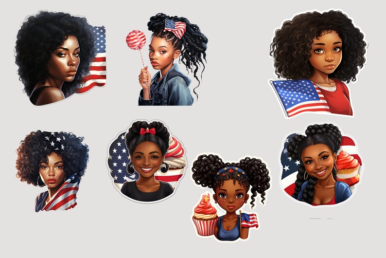 Black Girl Labor Day Instant Download Black Girl Labor Day Stickers ...