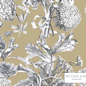Floral Toile Pattern: Vintage Style Print (digital Download) - Etsy