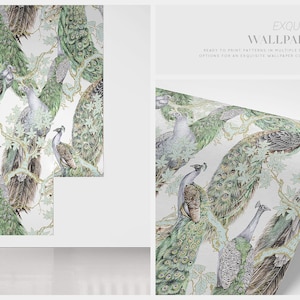 Kujaku, Hand Painted Watercolour Patterns - Etsy