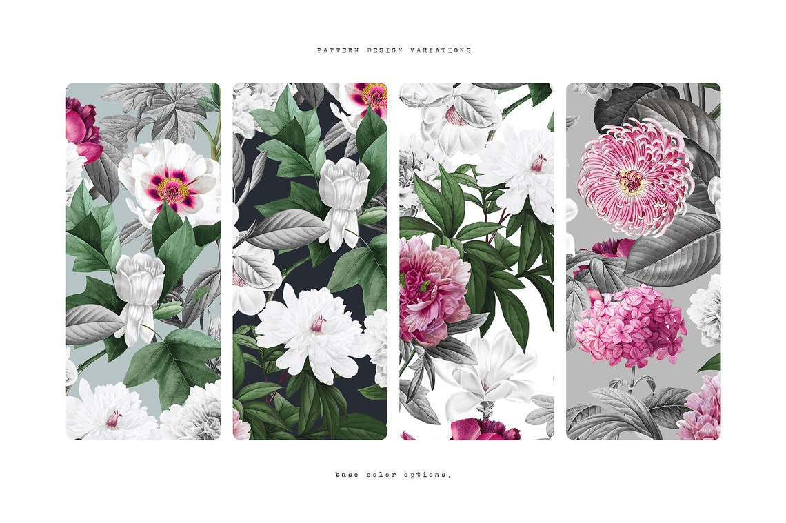 Bold Florals Surface Pattern Design for Spring Summer! - Etsy