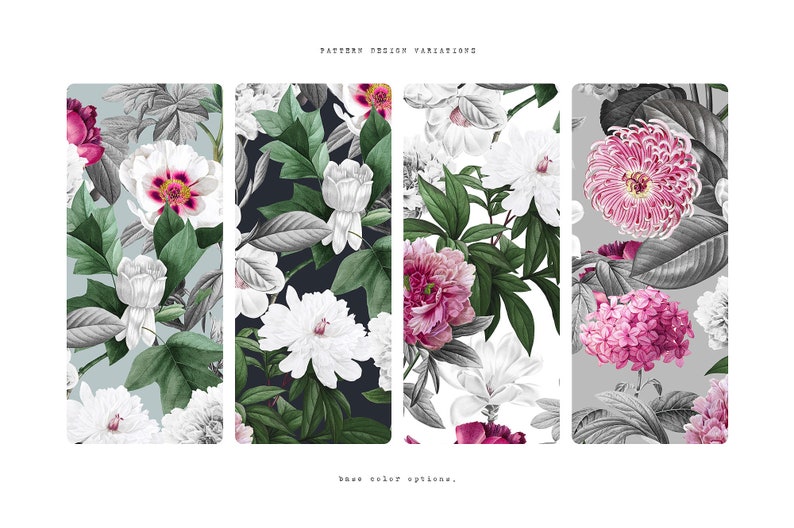 Bold Florals Surface Pattern Design for Spring Summer! - Etsy