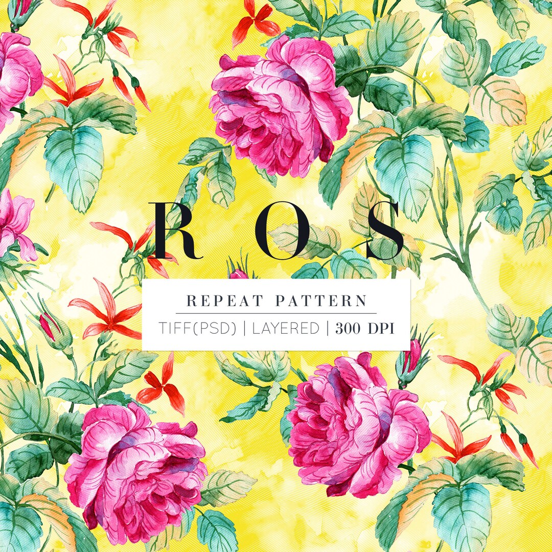 ROS, Hand Painted Watercolour Roses Prints & Motifs! - Etsy
