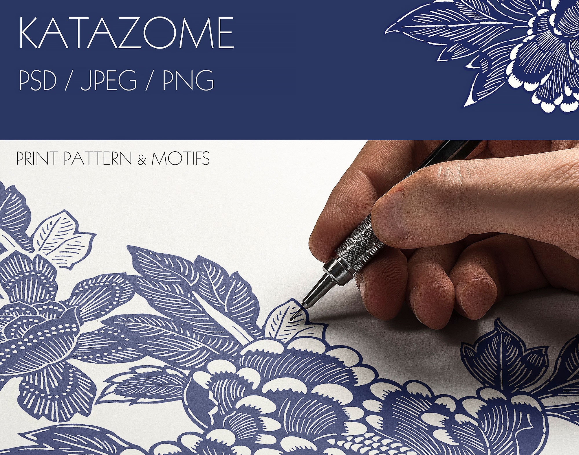 Katazome, Exquisite Japanese Resist Dye Inspired Print Patterns! - Etsy