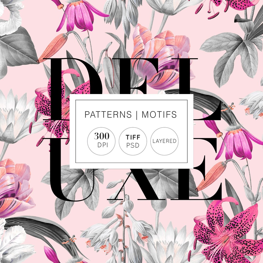 Deluxe, Luxurious Bold Floral Patterns. - Etsy
