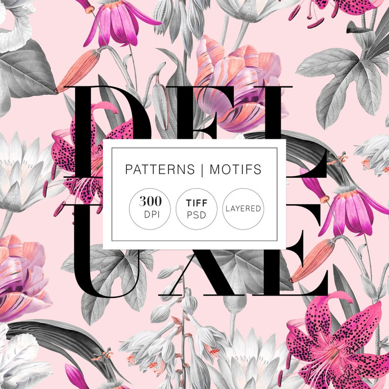 Deluxe, Luxurious Bold Floral Patterns. - Etsy