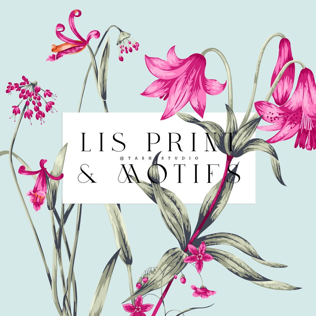 Seamless Pink Floral Prints & Motifs | Botanical Print Design ...