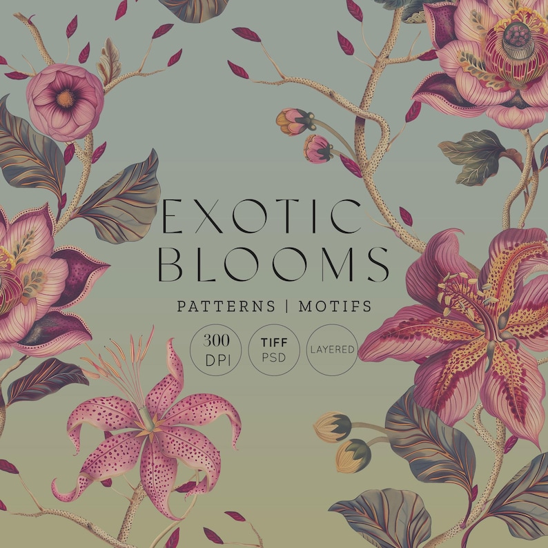 Exotic Blooms, Bold Luxury Prints and Motifs! - Etsy