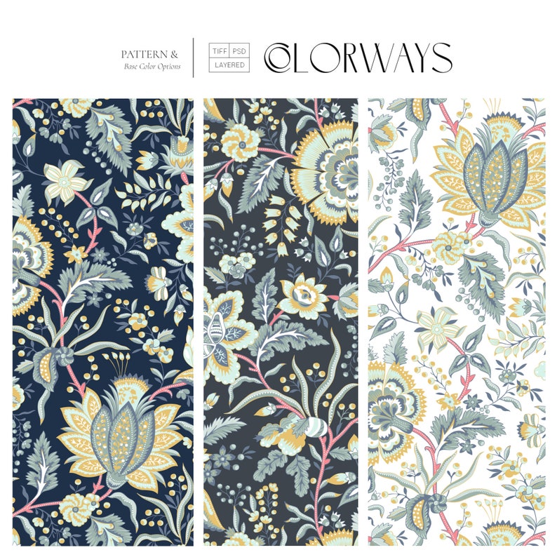 Vintage Chintz, Exquisite Print Patterns | Easy Color Separation ...
