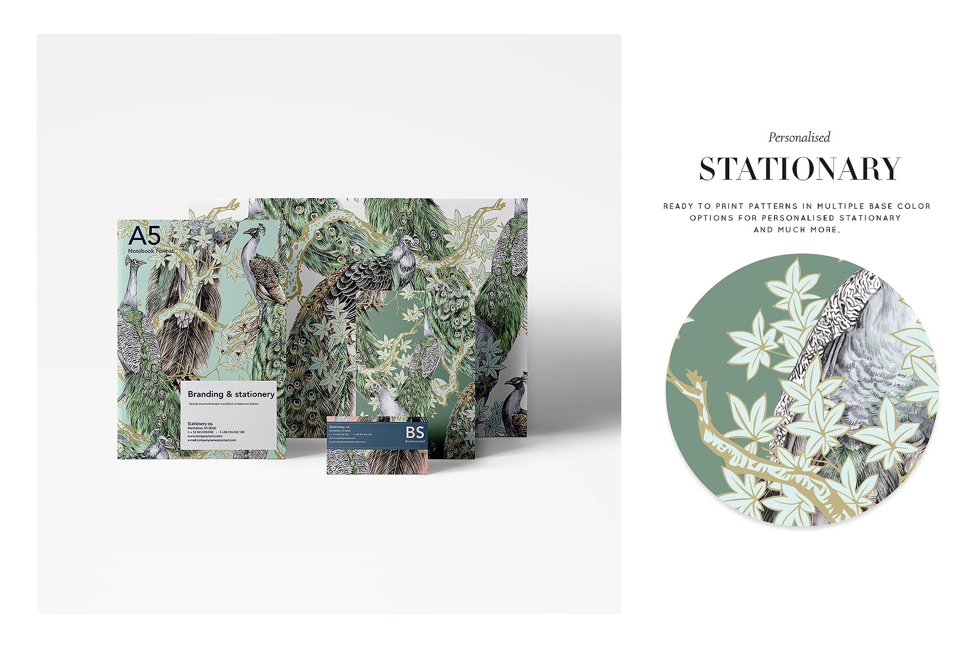 Kujaku, Hand Painted Watercolour Patterns - Etsy