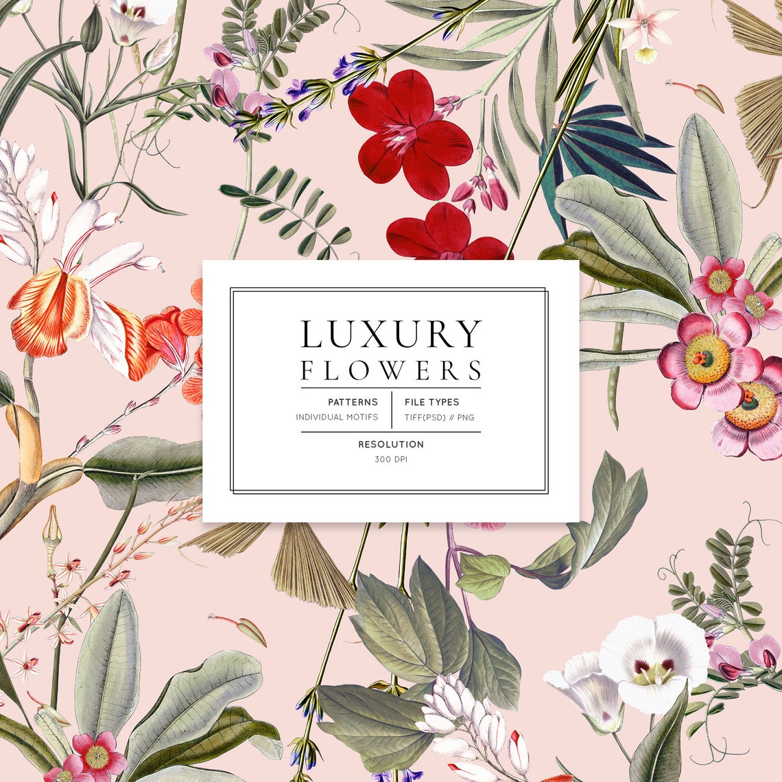 Floral Luxe, Exquisite Floral Surface Pattern Design With Individual ...