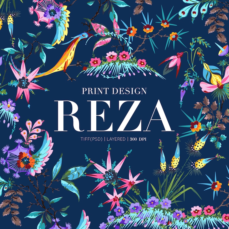 Reza, Exotic Floral Design. - Etsy