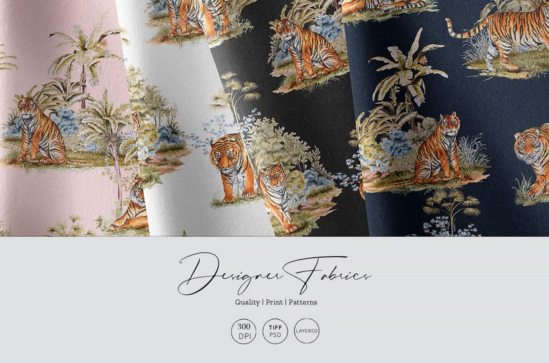 Tiger Valley! Luxury Watercolour Print Designs! - Etsy