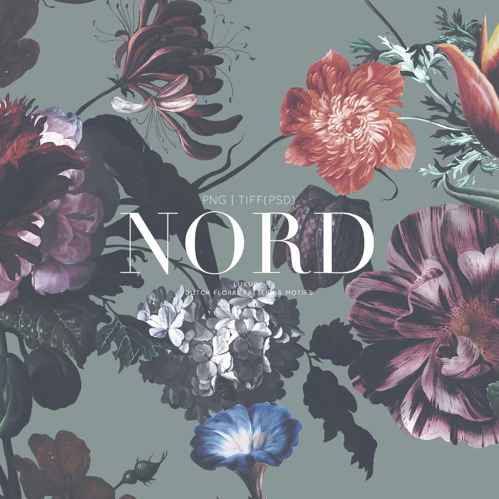 Nord, Luxury Dutch Floral Patterns - Etsy