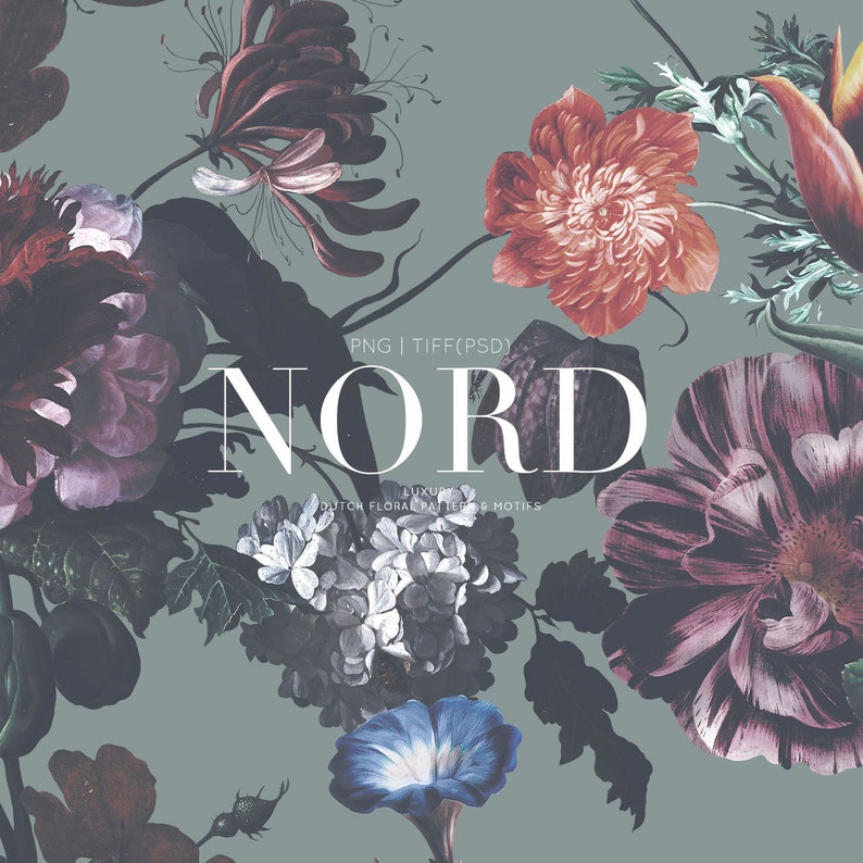 Nord, Luxury Dutch Floral Patterns - Etsy