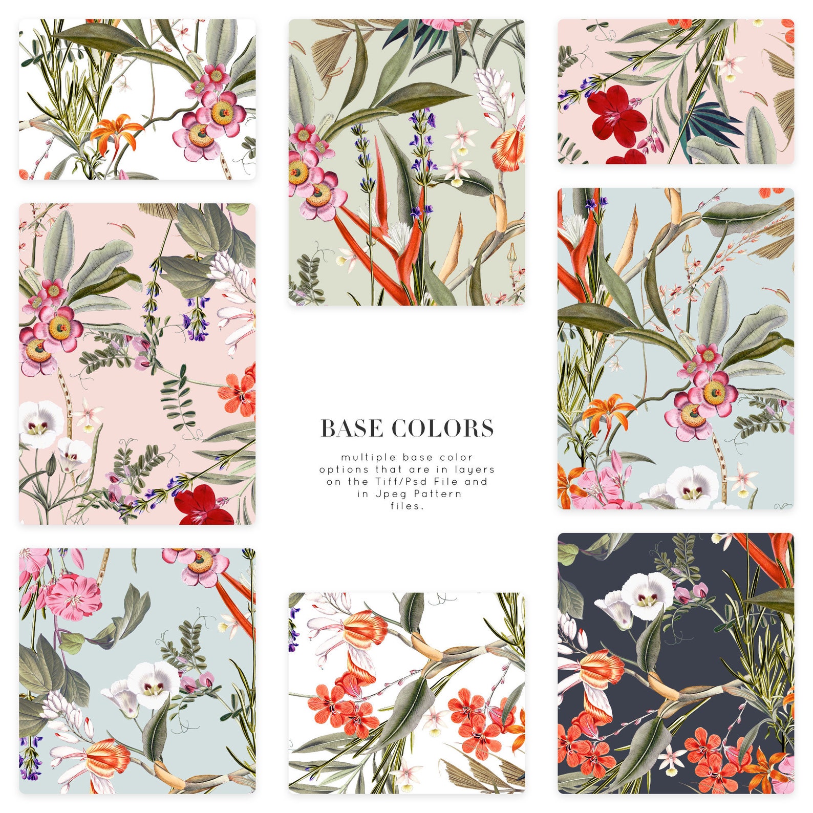 Floral Luxe, Exquisite Floral Surface Pattern Design With Individual ...