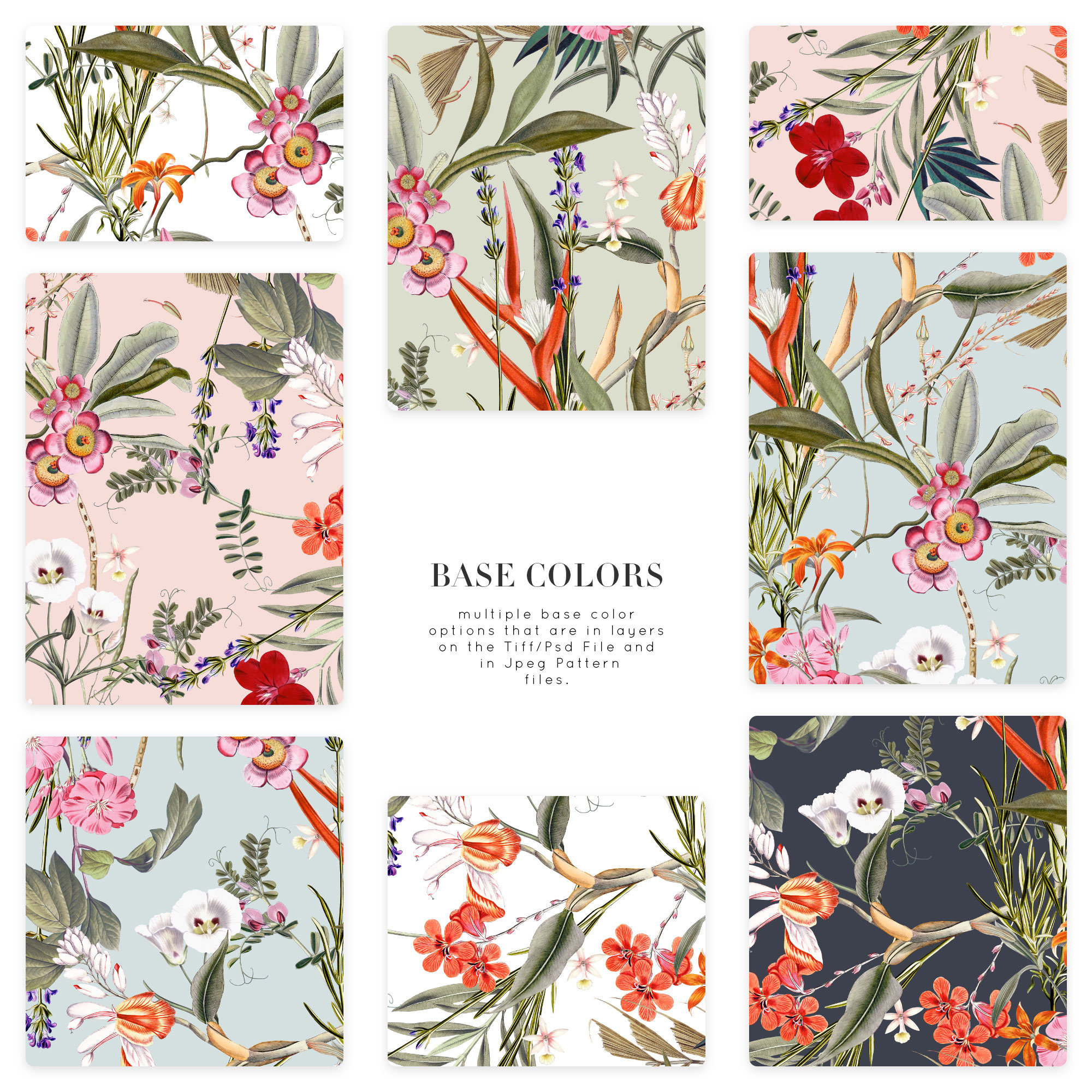 Floral Luxe, Exquisite Floral Surface Pattern Design With Individual ...