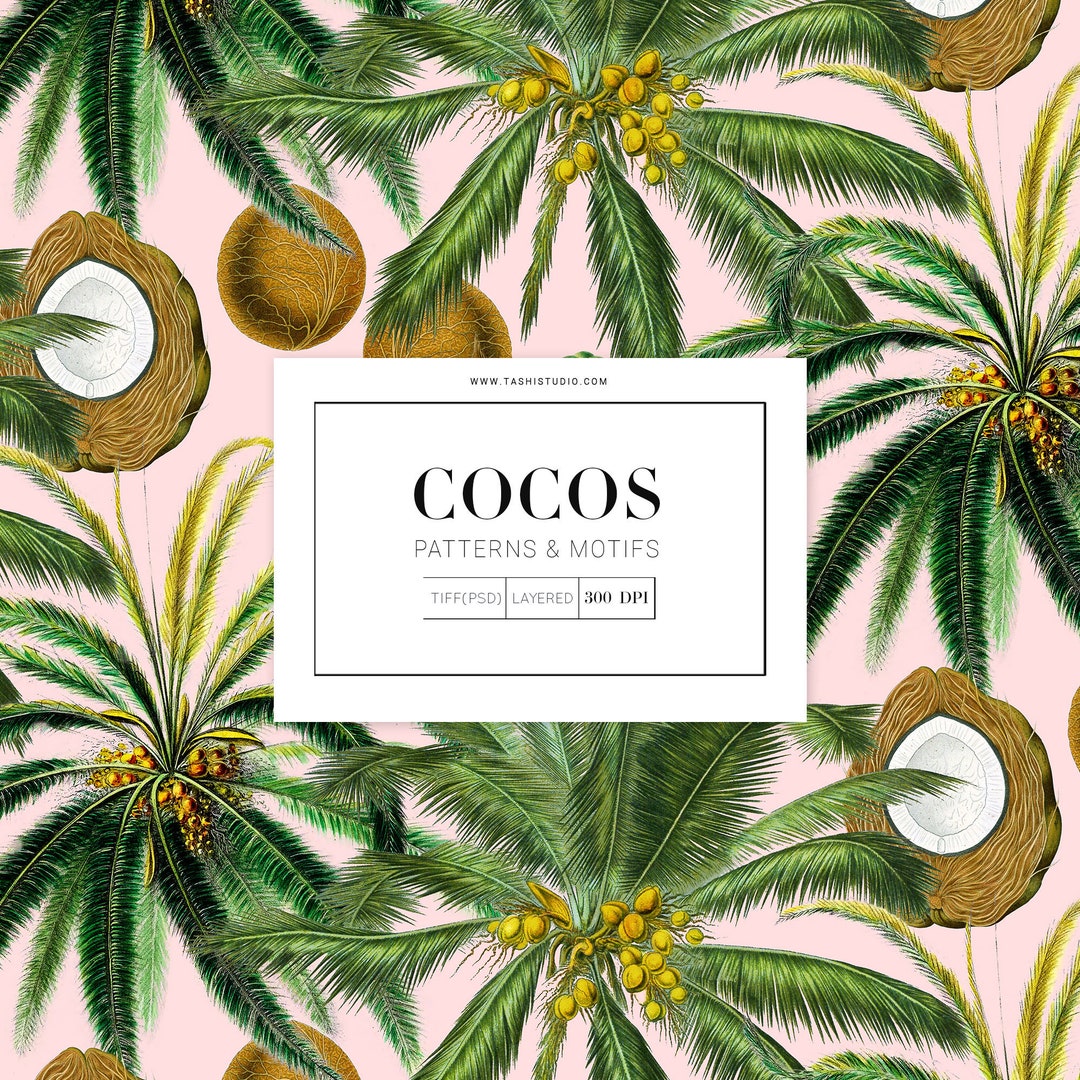 Cocos, Tropical Print Patterns - Etsy