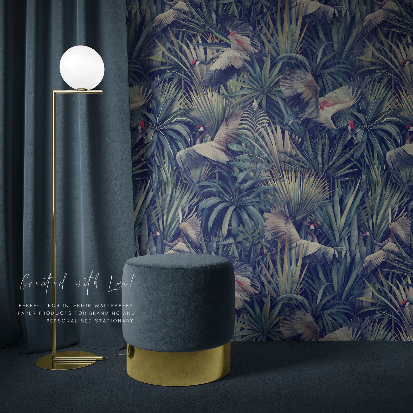 Tsuru, Luxurious Tropical Surface Pattern Design! - Etsy