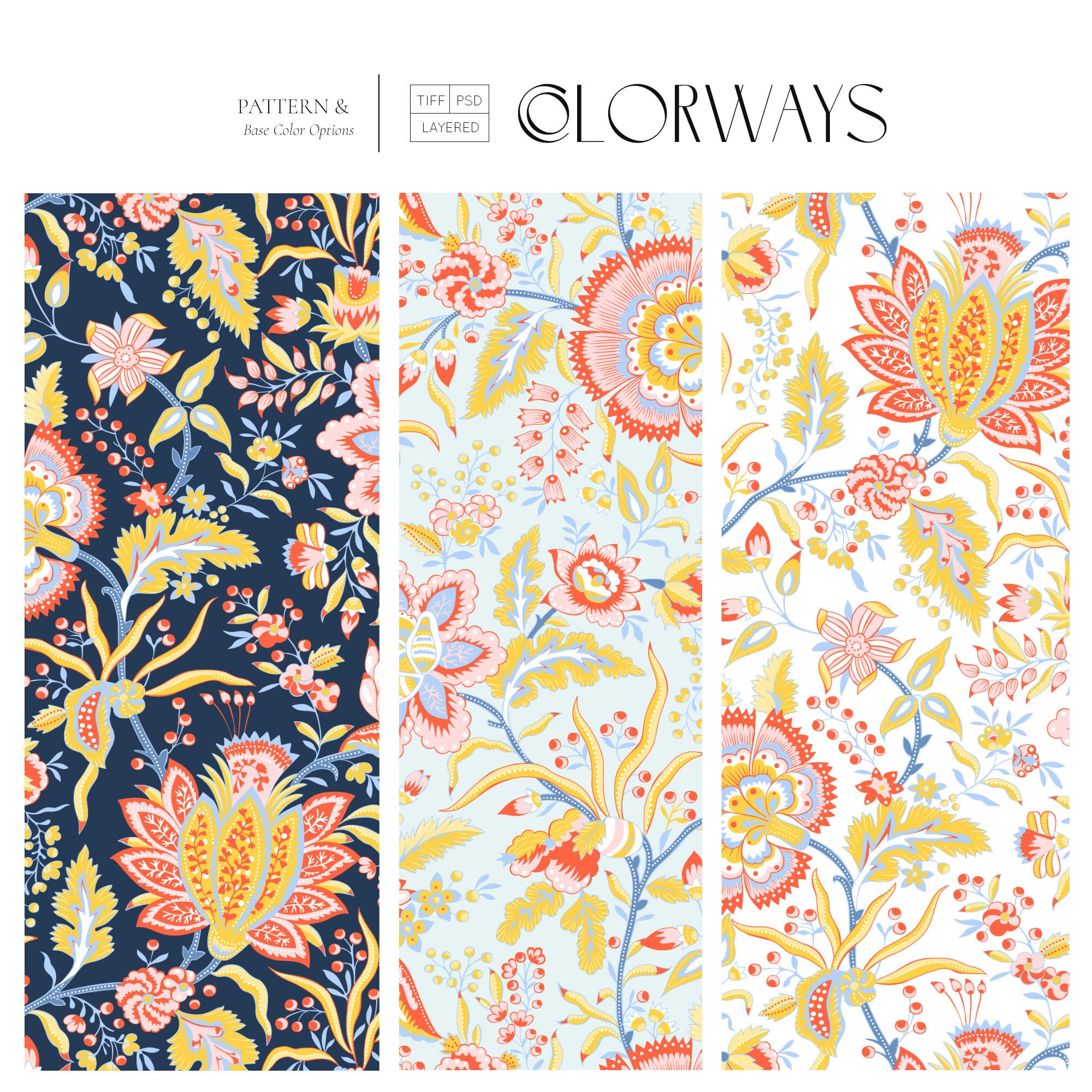 Vintage Chintz, Exquisite Print Patterns | Easy Color Separation ...
