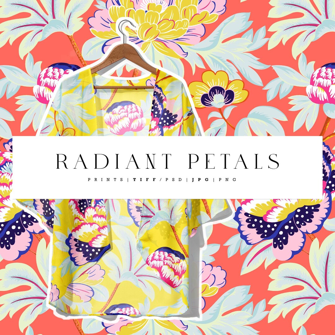 Radiant Petals, Luxury Floral Print Designs! - Etsy