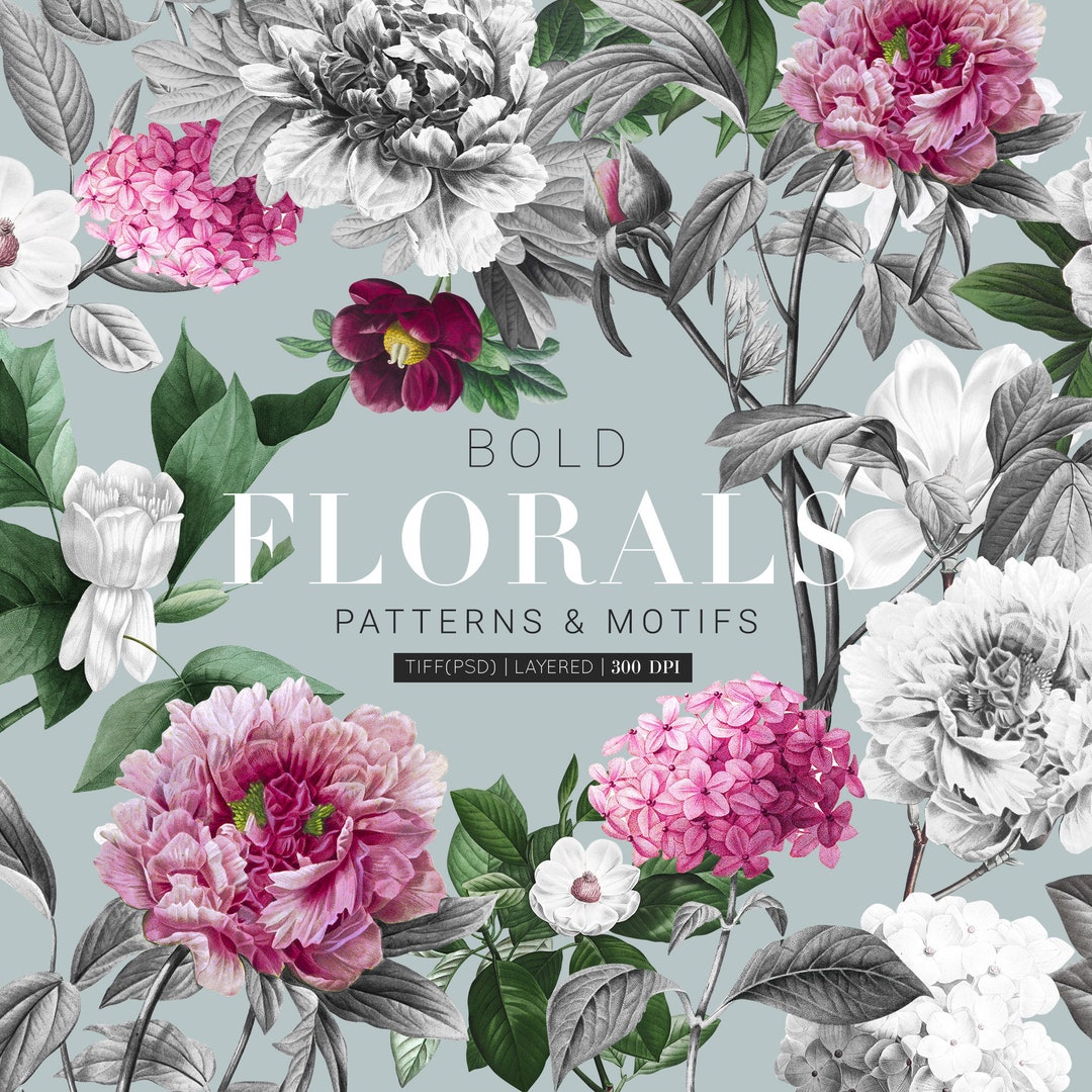 Bold Florals Surface Pattern Design for Spring Summer! - Etsy