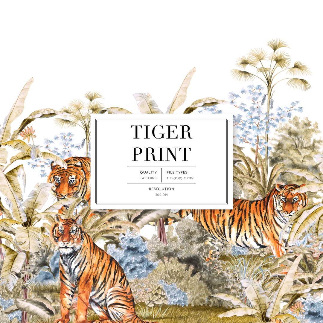Tiger Valley! Luxury Watercolour Print Designs! - Etsy