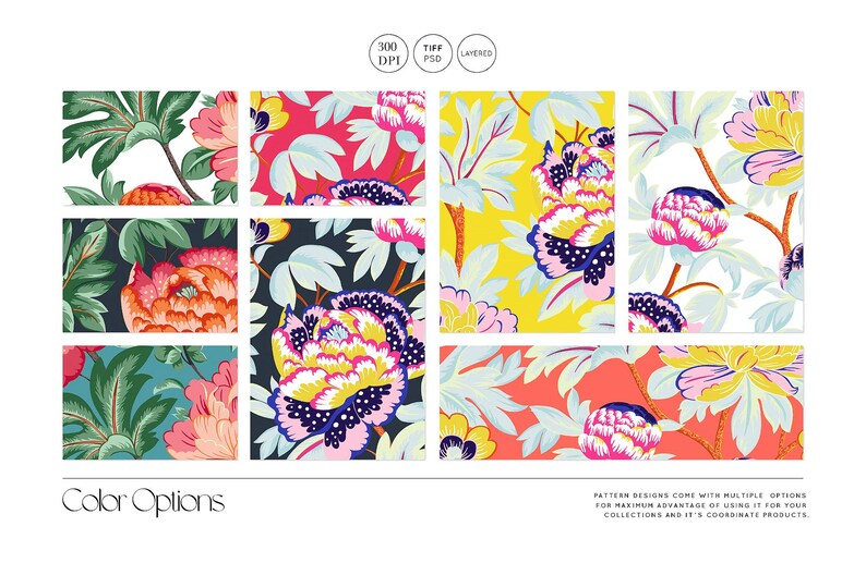 Radiant Petals, Luxury Floral Print Designs! - Etsy
