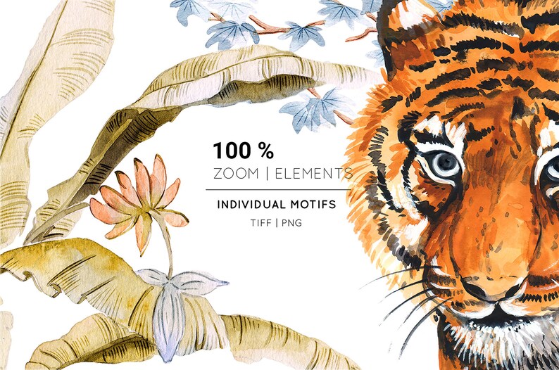 Tiger Valley! Luxury Watercolour Print Designs! - Etsy