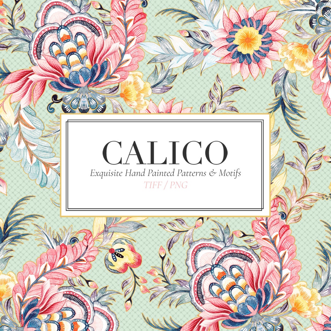 Calico, Hand Painted Indian Prints - Etsy