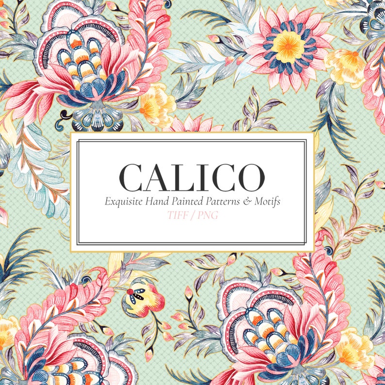 Calico, Hand Painted Indian Prints - Etsy