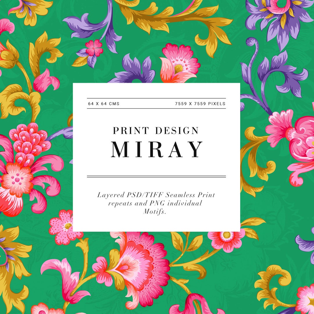 Miray, Bold Floral Print Pattern Designs! - Etsy