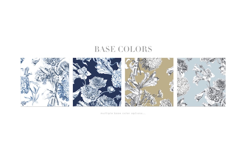 Toile Fleurie, a Collection of Vintage Styled Bold Floral Toile With ...