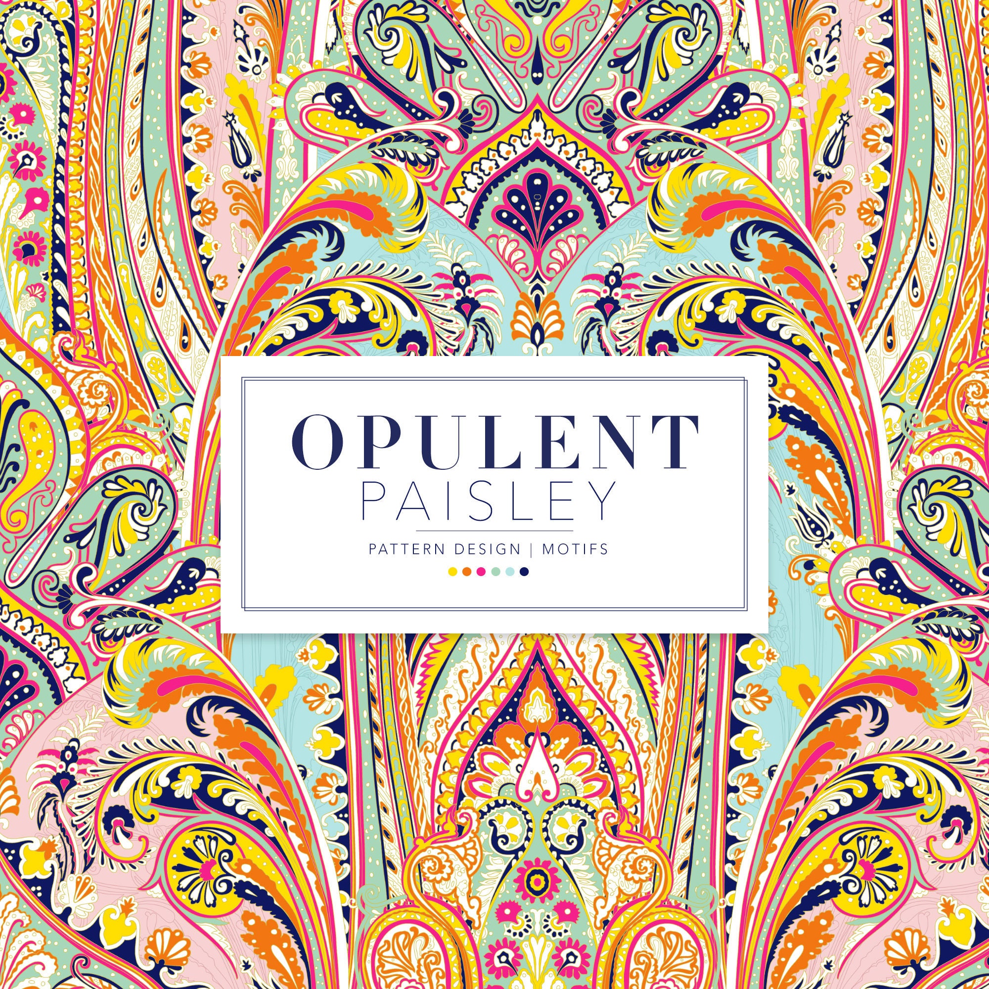 Opulent Paisley, Intricate Paisley Seamless Repeat Surface Pattern ...