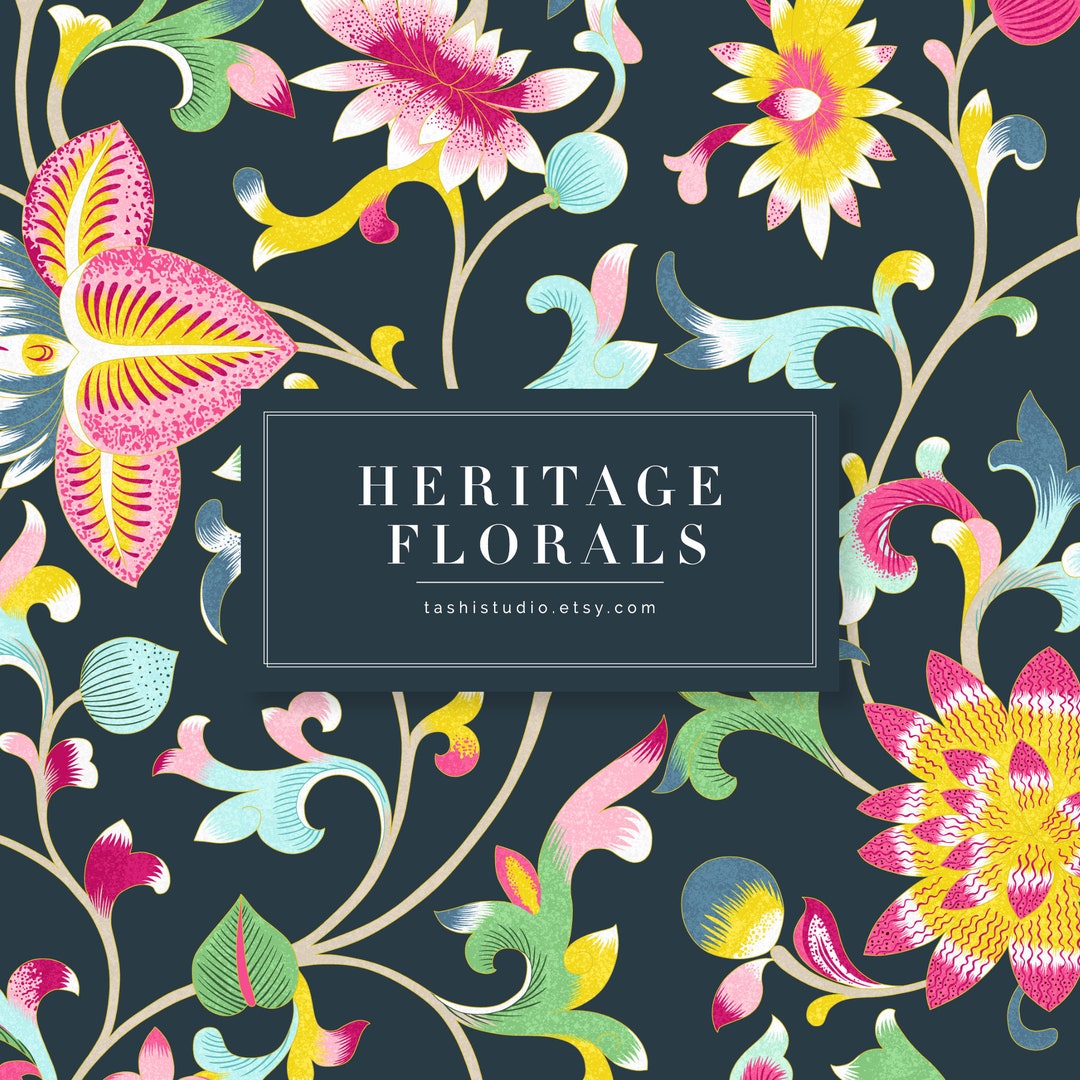 Heritage Florals Print Patterns - Etsy