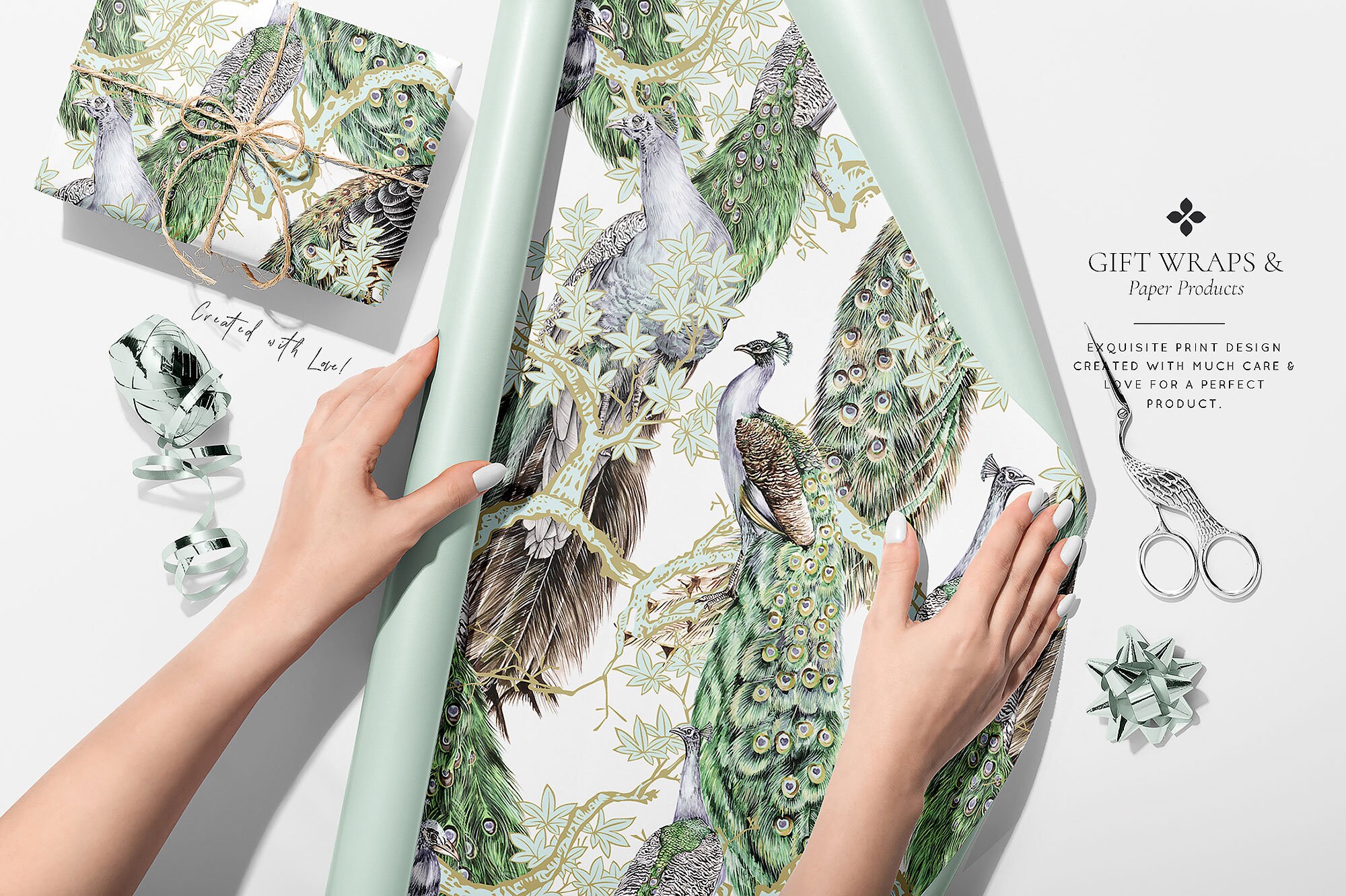 Kujaku, Hand Painted Watercolour Patterns - Etsy