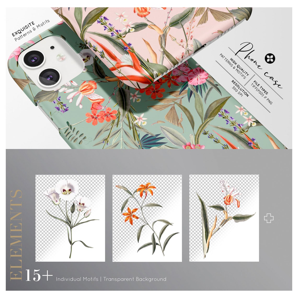 Floral Luxe, Exquisite Floral Surface Pattern Design With Individual ...