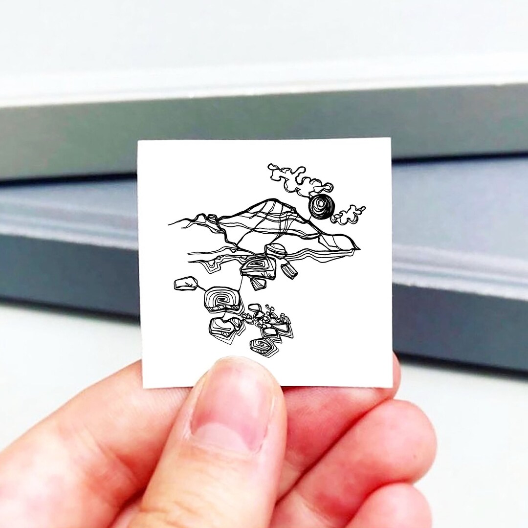 Mini Petrified Forest National Park Arizona USA NPS Tiny Line Drawing ...