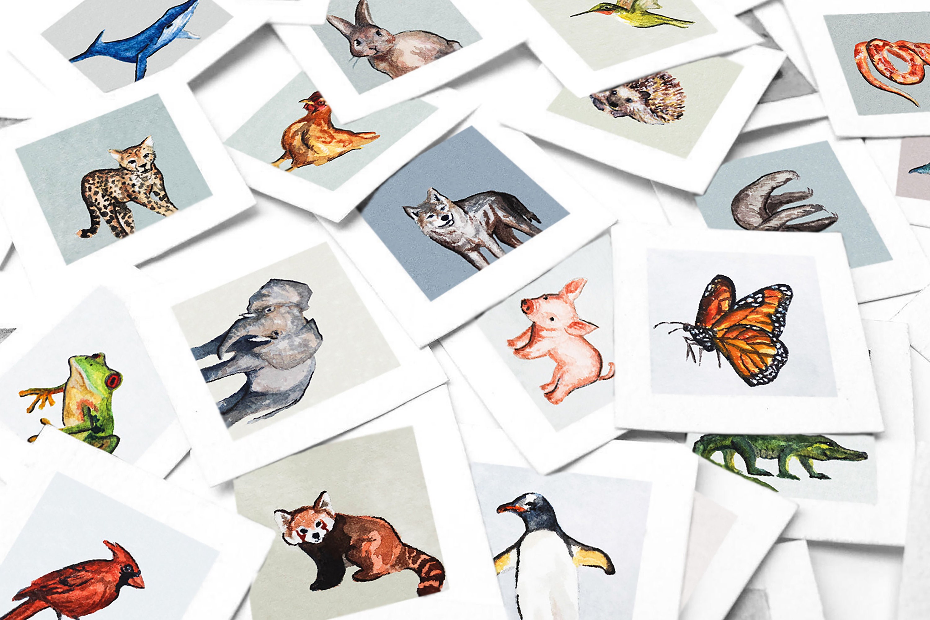 Mini 1 Bunny Rabbit Animal Print Tiny Watercolor | Etsy