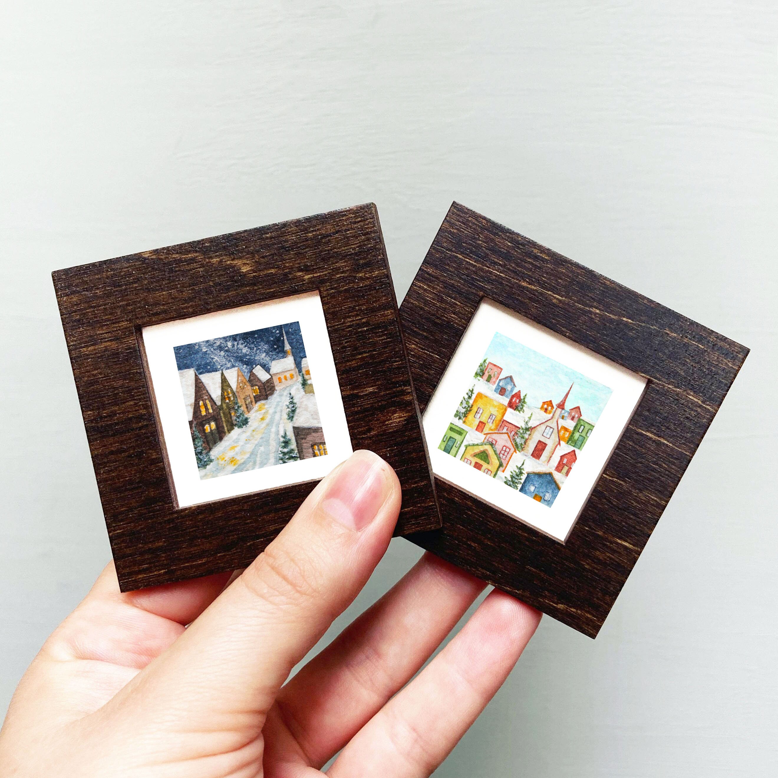PRINTED Mini 1" Winter Christmas Holiday December Snow, Nativity, Xmas ...