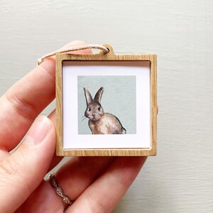 Mini 1" Bunny Rabbit Animal Print Tiny Watercolor Art PRINT - Etsy