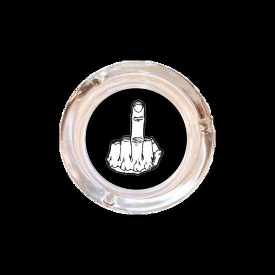 4 Diameter Middle Finger Glass Ashtray - Etsy