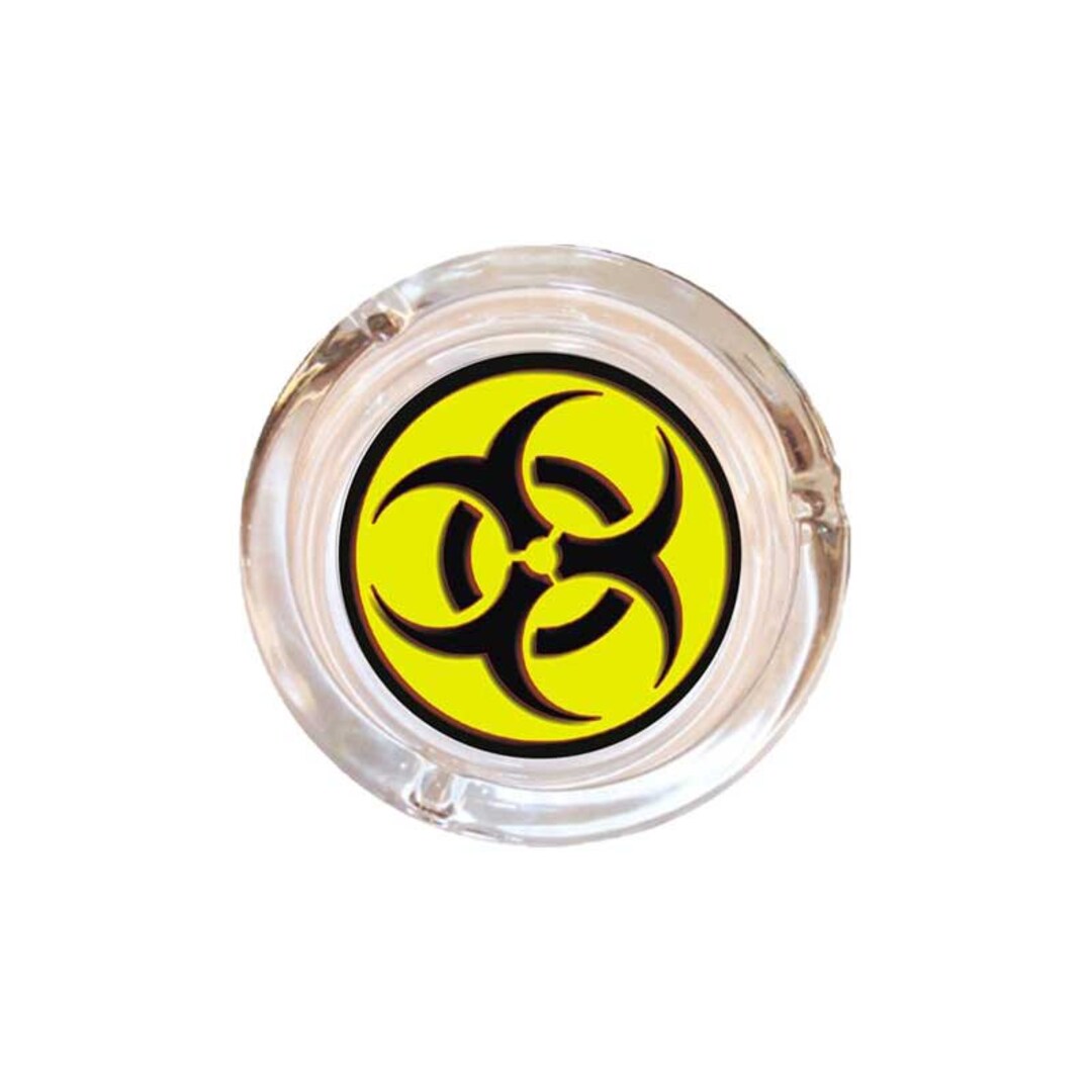 4 Diameter Biohazard Glass Ashtray - Etsy